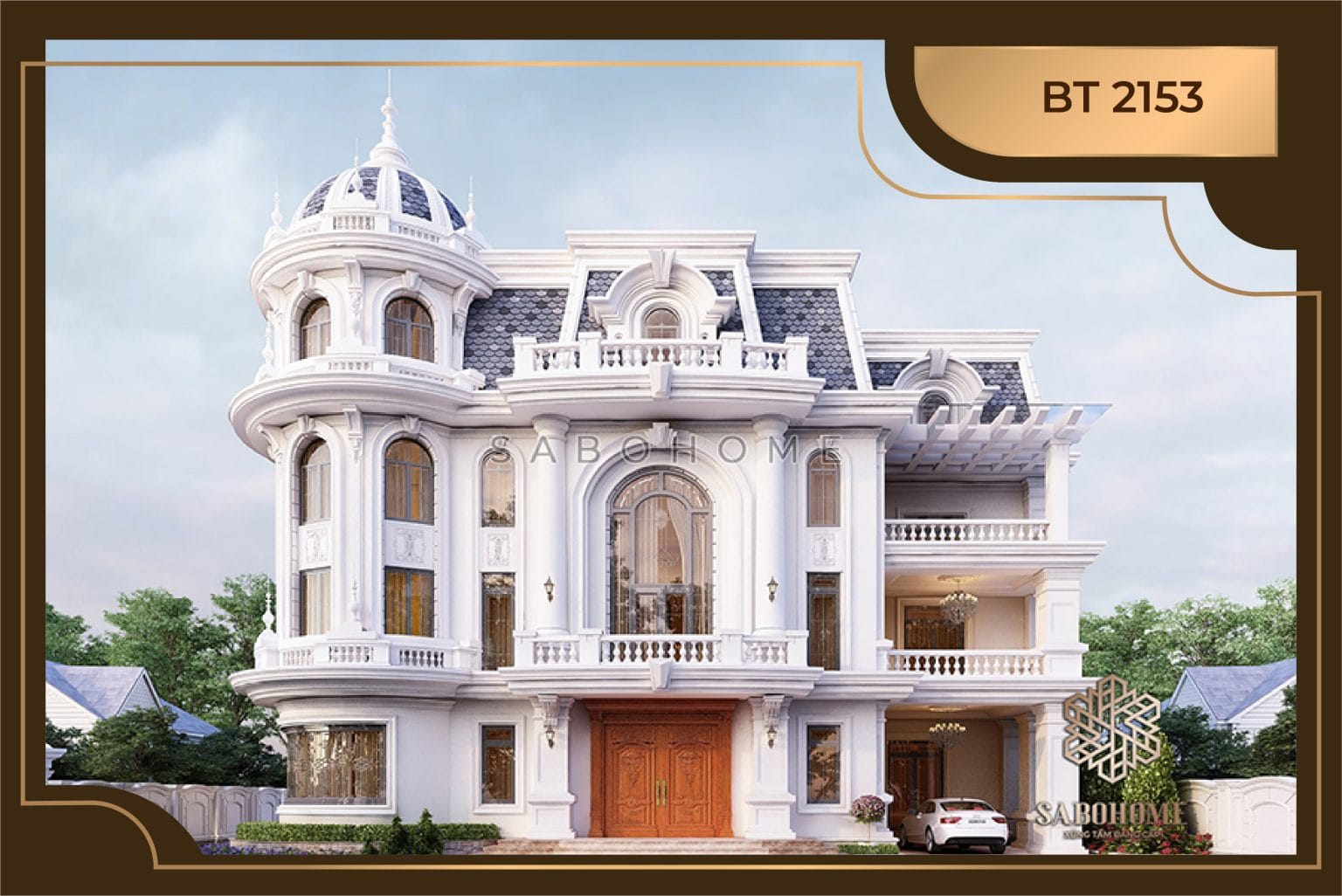 Chiêm ngưỡng mẫu biệt thự 4 tầng pháp lộng lẫy - BT 2153