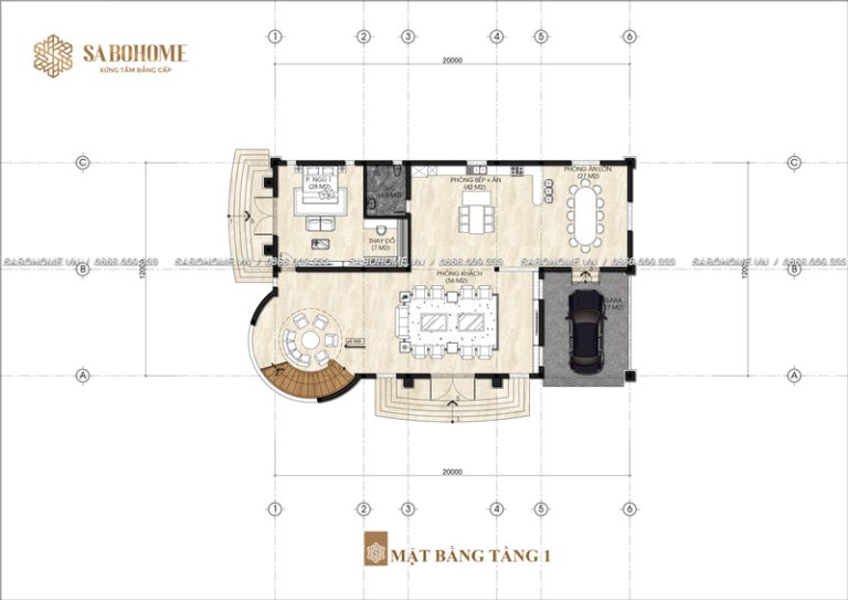 Chiêm ngưỡng mẫu biệt thự 4 tầng pháp lộng lẫy - BT 2153